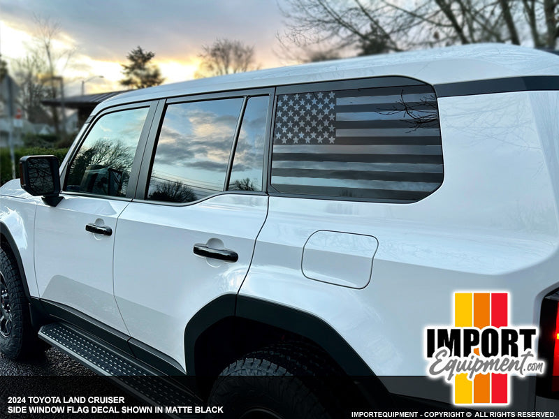 Toyota Land Cruiser American Flag Side Window Decal - Fits 2024 - 2025 ...