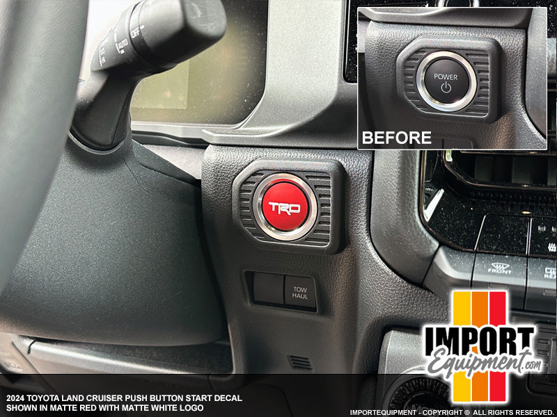 Toyota Land Cruiser - Push Button Start Decal Sticker - fits 2024 2025 ...