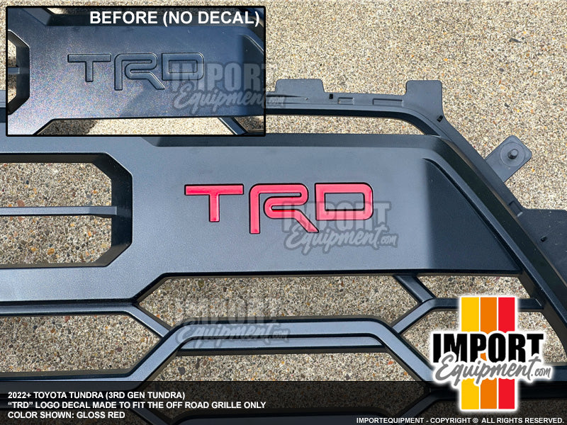 Toyota Tundra Off Road Grille "TRD" Decal - Fits 2022 2023 ...