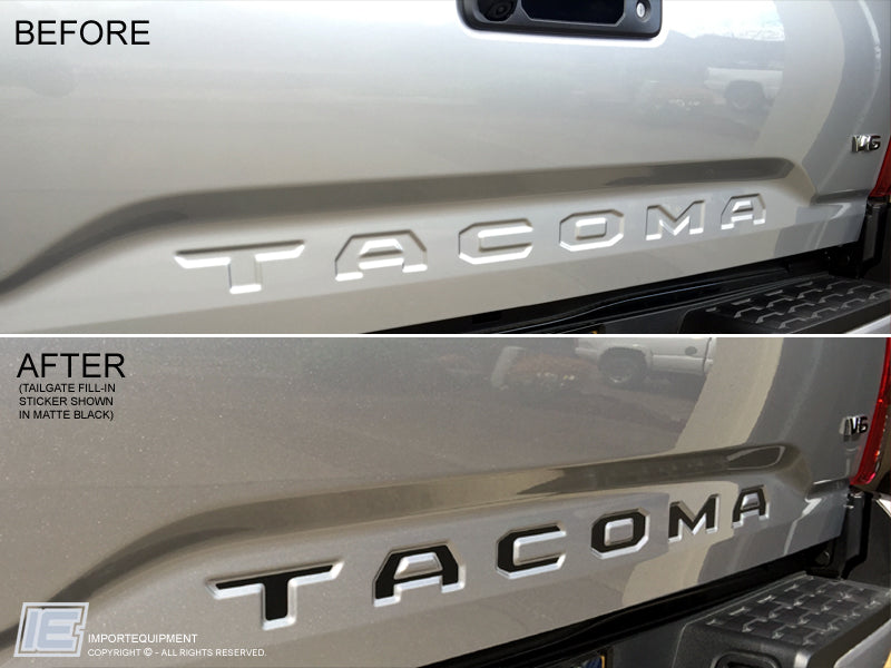 Toyota Tacoma Tailgate Letter Inserts Fill-in Decal - Fits 2016 2017 2 ...