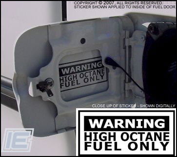 High Octane Fuel Only Decal – IMPORTequipment