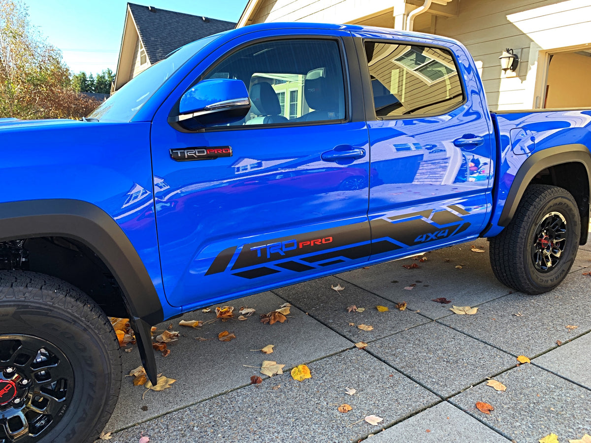 Toyota Tacoma TRD PRO Rocker Panel Graphics Kit - Fits 2016 2017 2018 ...