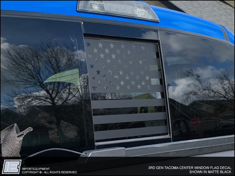 Toyota Tacoma American Flag CENTER REAR WINDOW Decal - Fits 2016 2017 ...