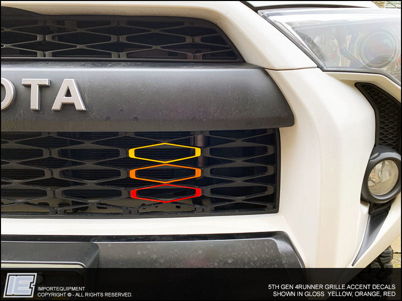 Toyota 4Runner Grille Accent Decals Stickers, fits 2014 - 2023 ...