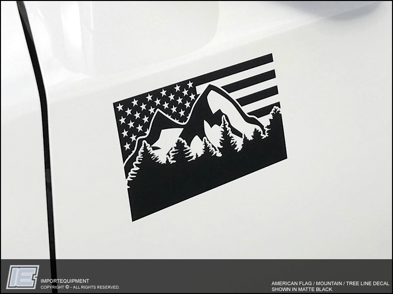 American Flag Mountain Decal - Toyota 4Runner Tacoma FJ Sequoia Tundra ...